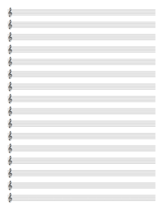 Partituras/pentagramas en blanco y en PDF para imprimir. Descarga ...