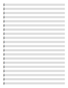 Partituras/pentagramas en blanco y en PDF para imprimir. Descarga ...