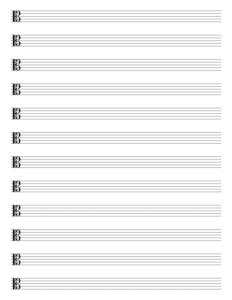 Partituras/pentagramas en blanco y en PDF para imprimir. Descarga ...