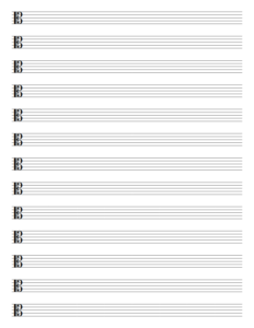Partituras/pentagramas en blanco y en PDF para imprimir. Descarga ...